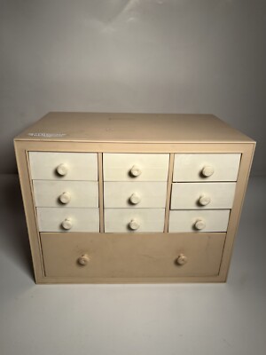 Vntg Akro-Mils Mini Drawers Storage Box Plastic Made USA Knobs 10 ...