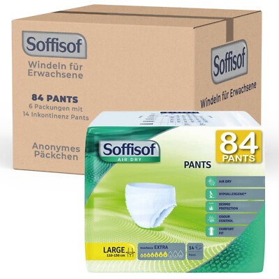 84x Soffisof Pants Extra Größe M und L - Windel für Erwachsene ...