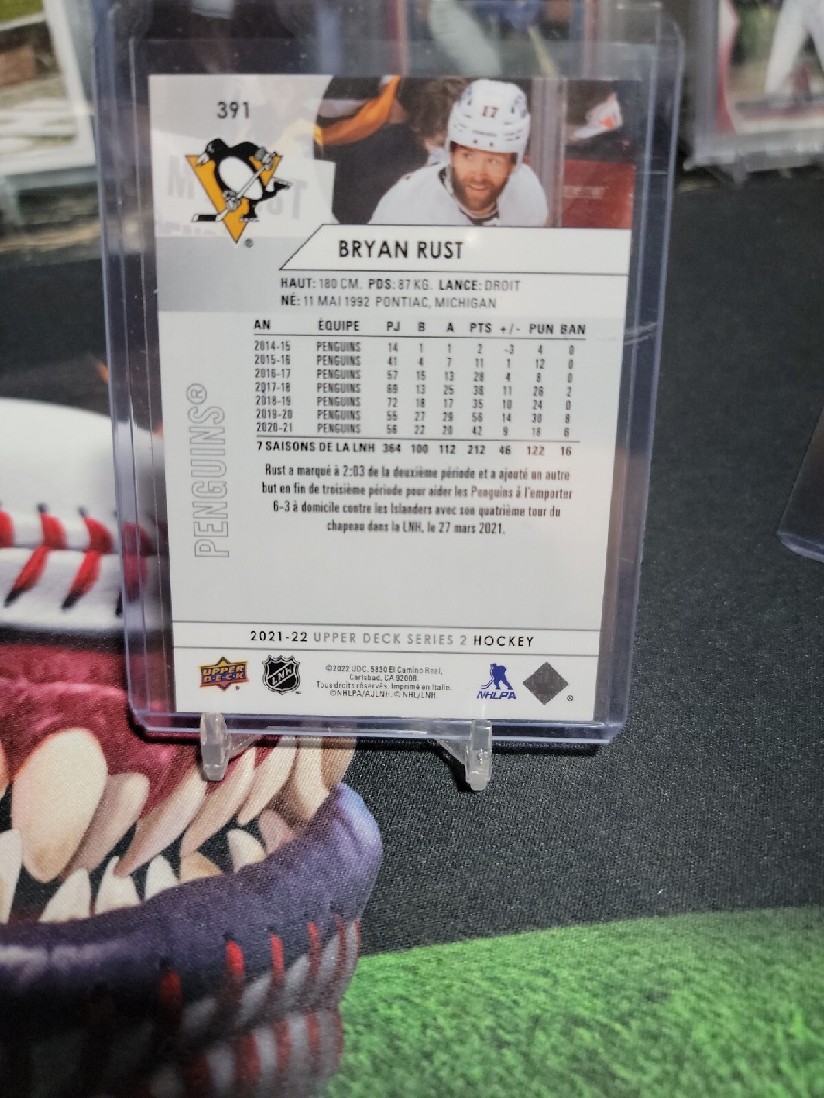 Bryan Rust Penguins 2022 Upper Deck Series 2 French Back Variation | eBay
