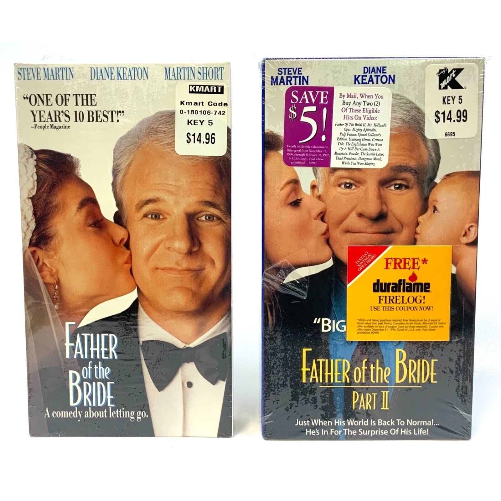 FATHER OF THE BRIDE 1 & 2 (VHS) Steve Martin, Martin Short - FACTORY ...