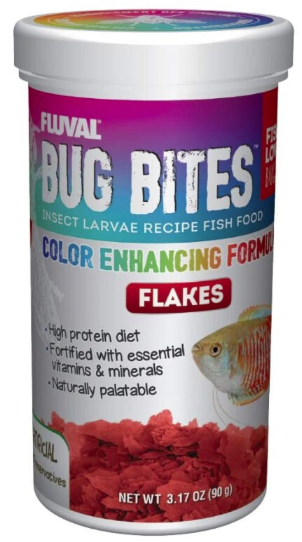 Fluval Bug Bites Insect Larvae Color Enhancing Fish Flake 3.17 oz A7348 ...