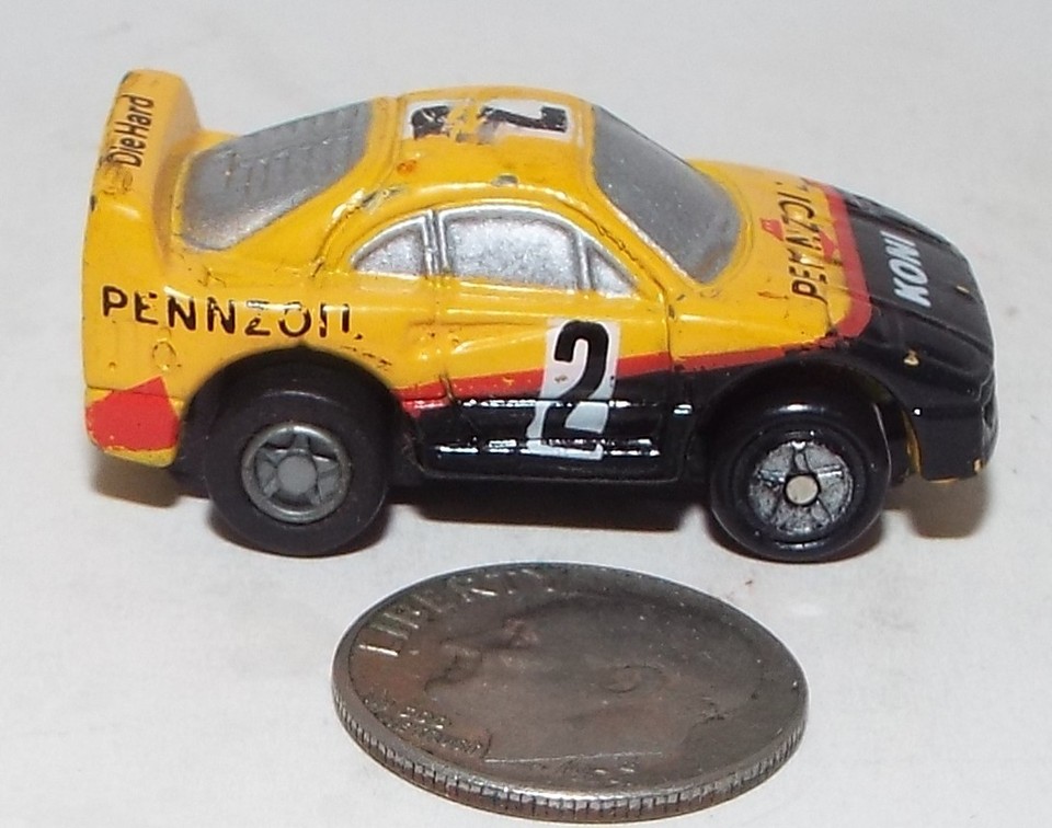 Small Micro Machine Race Car F-40 Yellow & Black #2 (Snap Back) A Pull ...