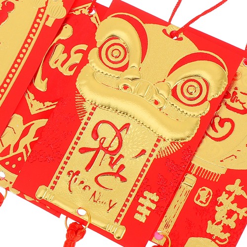 6 Pcs New Year Decor Years Flower Pot Hanging Tassel Happy Decorations ...