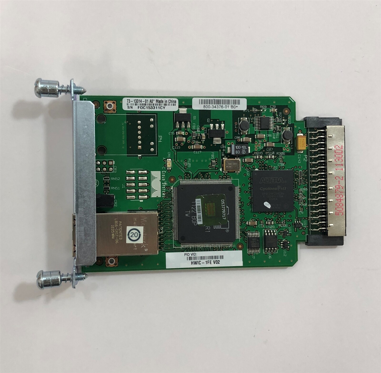 New Open Box Cisco HWIC-1FE 1 Port Fast Ethernet Layer 3 WAN 10/100 ...