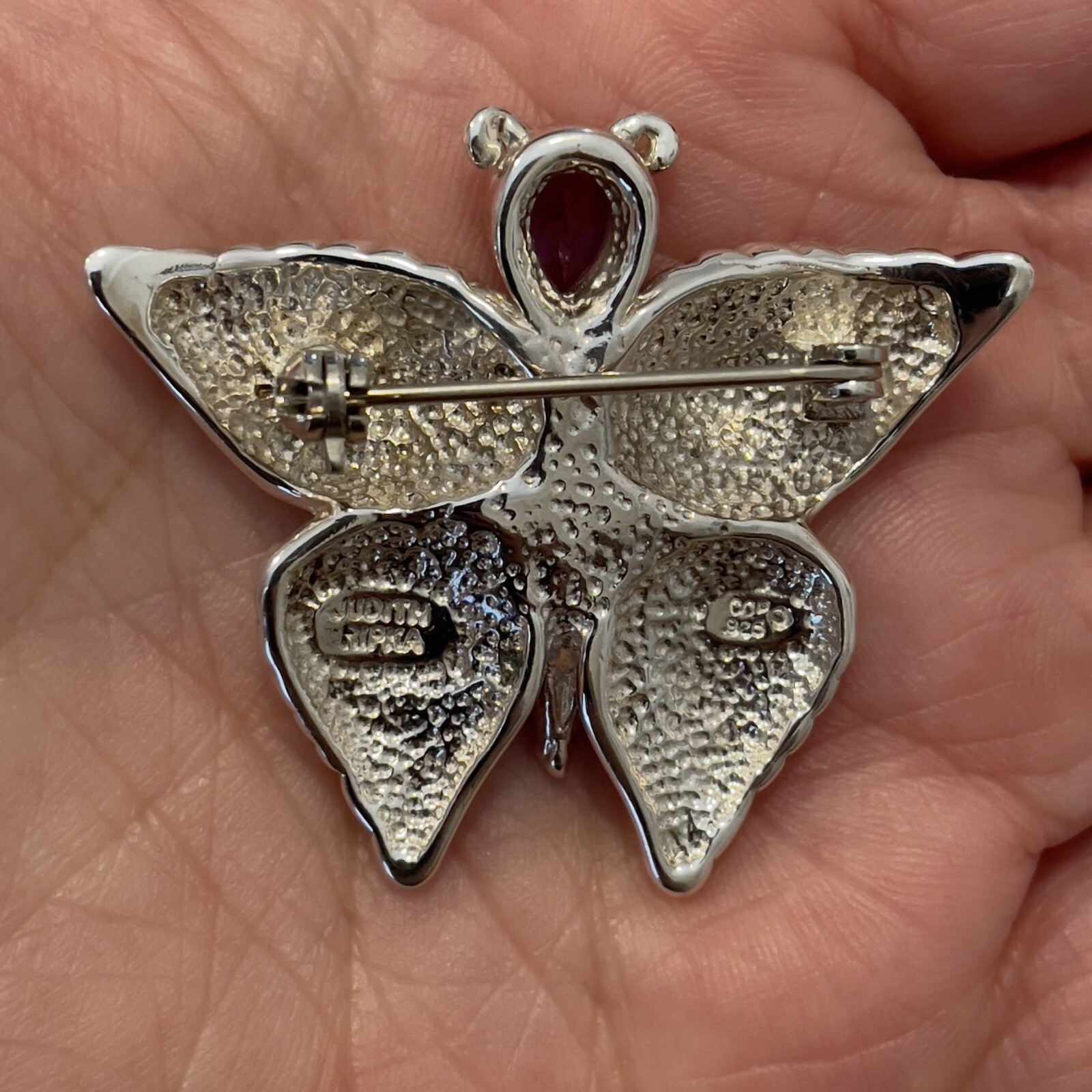 Judith Ripka 925 Sterling Silver Brooch Pin Amethyst Gemstone | eBay