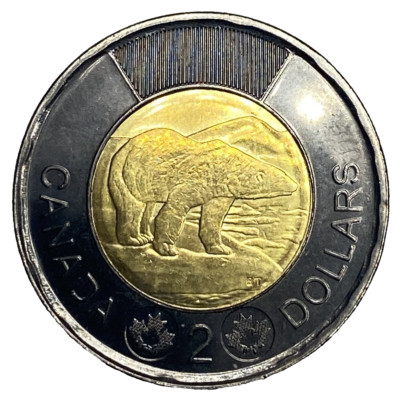 2022 CANADA 2 DOLLARS QUEEN ELIZABETH II BLACK RING COMMEMORATIVE ...
