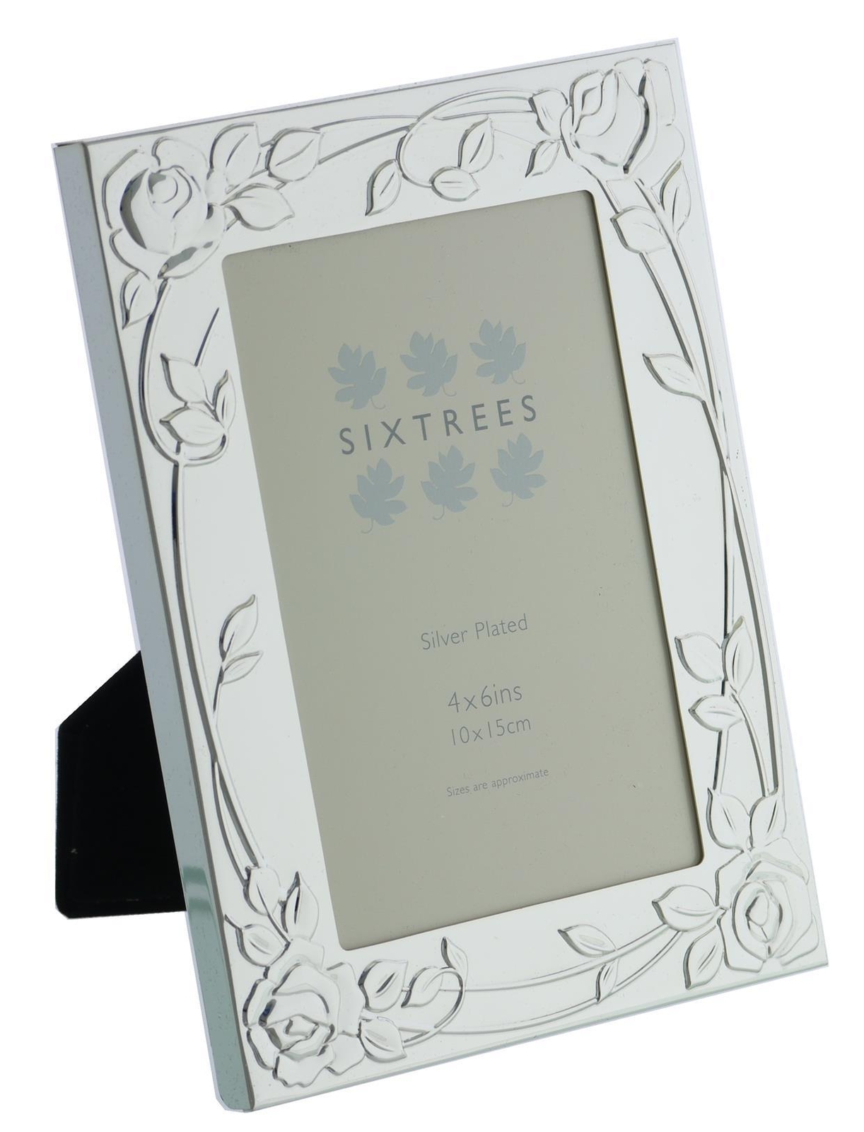 Sixtrees Selby embossed Silver Plated 6x4 inch Photo Frame with flowers ...