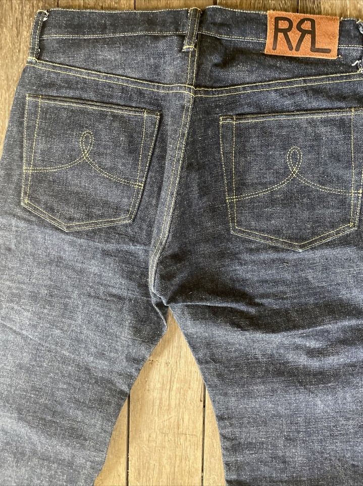 RRL Jeans Men's Straight leg raw vintage 5 Pocket selvedge denim size m ...
