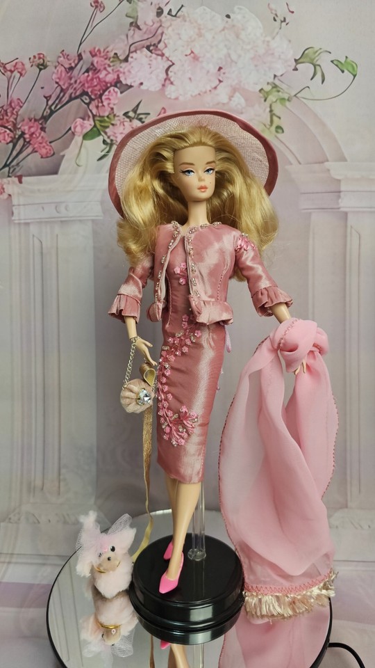 Barbie Silkstone Integrity Tressy Sindy doll hand embroydered pink ...