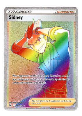 Pokemon Sidney 279/264 Rainbow Full Art Trainer | Fusion Strike | eBay ...