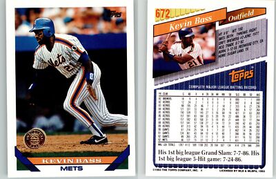 Kevin Bass 1993 Topps Inaugural Rockies Stamped #672 Mets | eBay