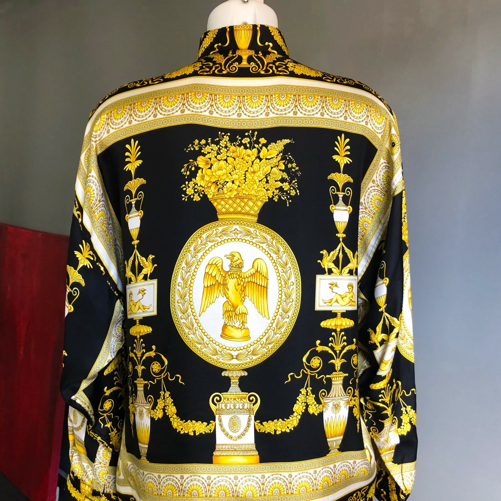 VERSACE CLASSIC V2 silk shirt Wild Signature with Eag… - Gem