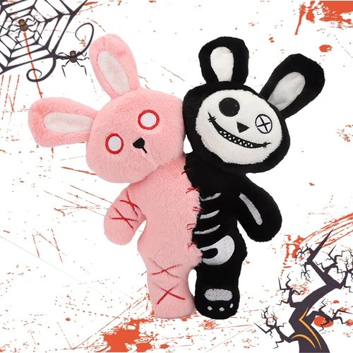 Two Headed Skull Rabbit Plush Halloween Animal Doll Club Collection ...