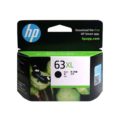 HP 63XL High Yield Black Original Ink Cartridge | eBay