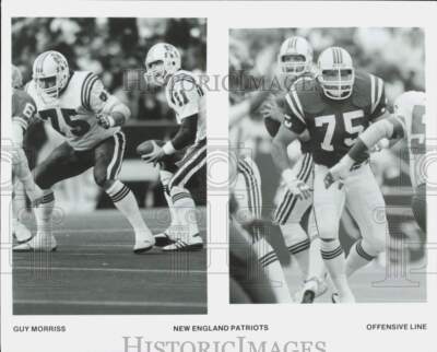 1986 Press Photo New England Patriots football player offensive line ...