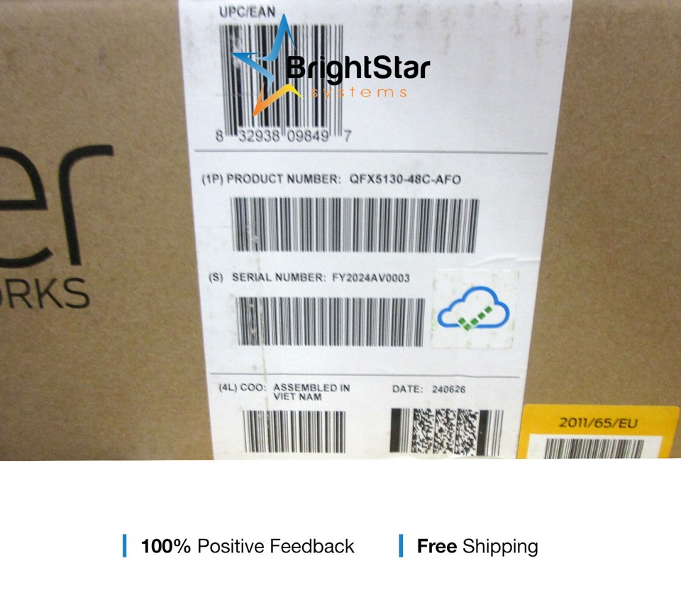 New Open Box Juniper QFX5130-48C-AFO 48 x 100GbE Switch SFP56-DD and 8 x 400GbE | eBay