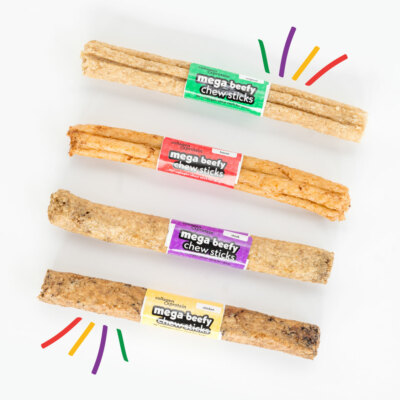 Frankly MEGA Beefy Collagen 10 inch Sticks Dog Treats Chews USA Bacon ...
