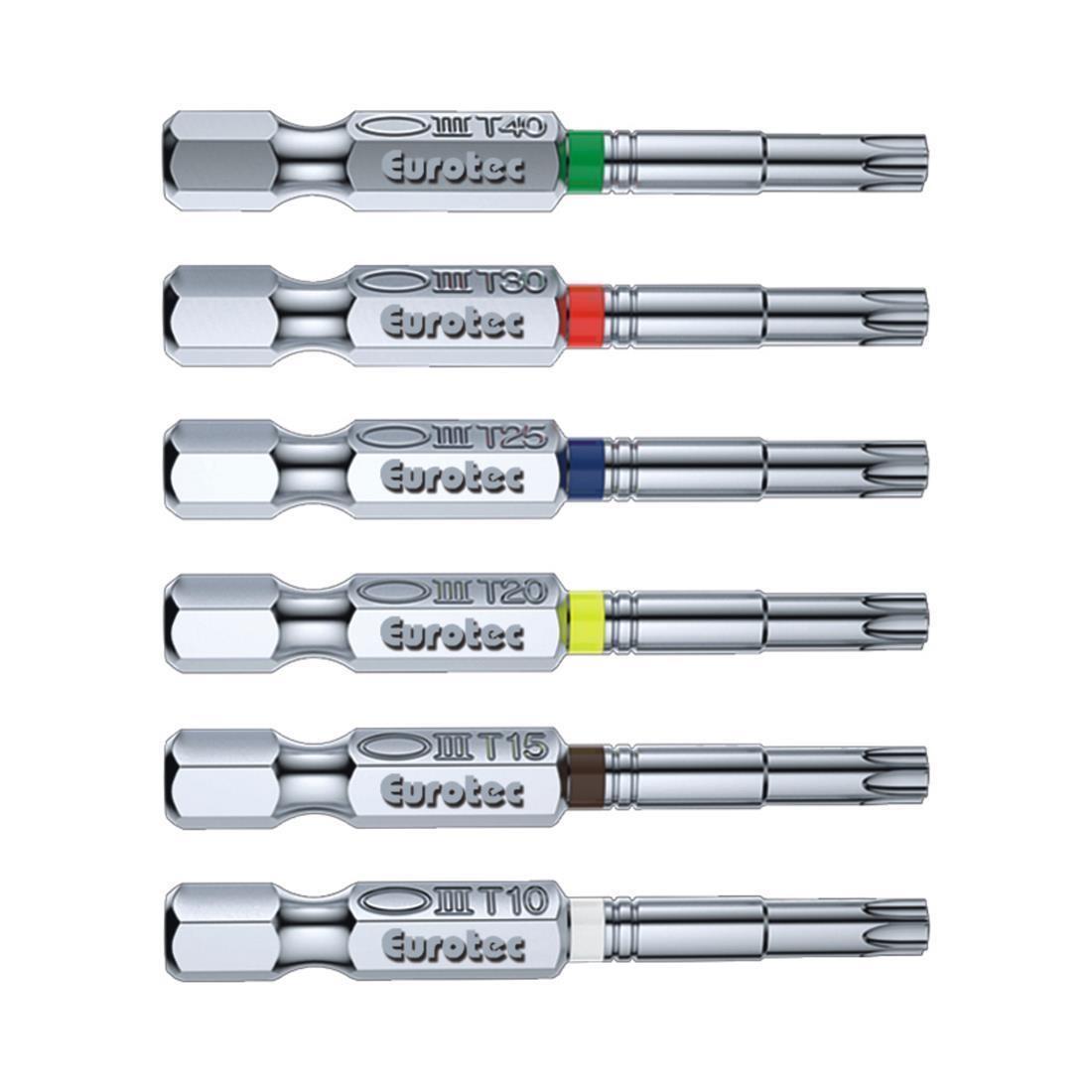 Eurotec Lang Bit Torx Bits Innenstern Langbit TX10 TX15 TX20 TX25 TX30 ...
