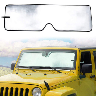 Auto Front Anti-UV Windshield Sun Visor Shade For Jeep Wrangler TJ JK ...