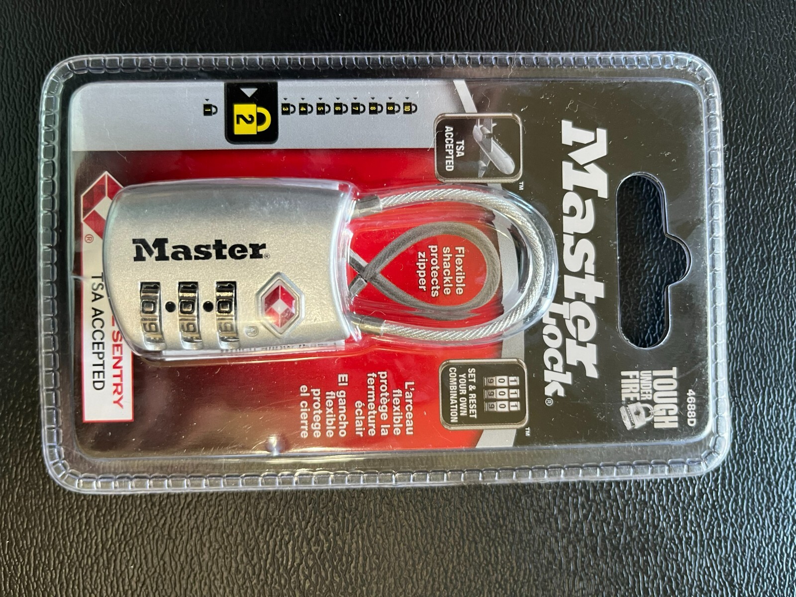 Master Lock 4688D Set Your Own Combination TSA Approved Luggage Lock, 1 ...