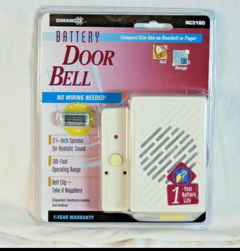 Dimango RC3180 Battery Door Bell with Wireless Button New Sealed | eBay