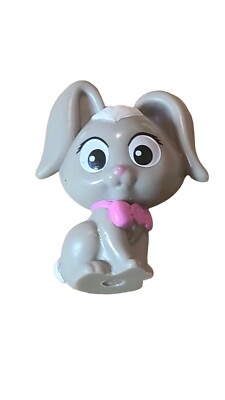 Barbie Pet Bunny Rabbit Plastic Gray Floppy Ear Cotton Tail Pink Bow ...