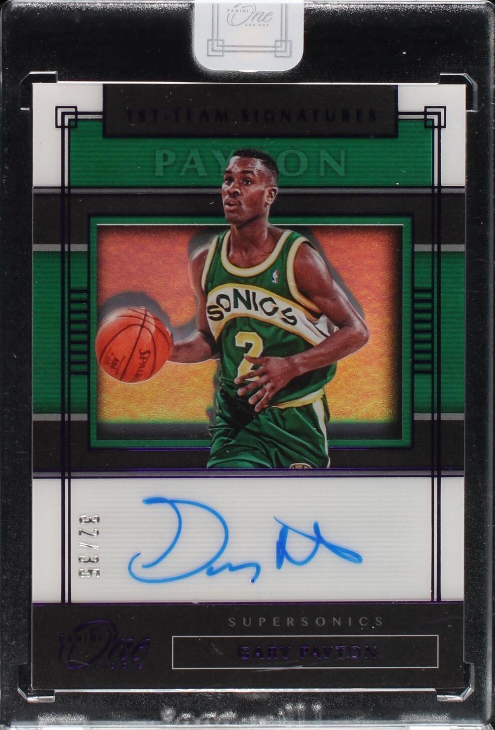 2019-20 Panini One and One - First-Team Signatures Gary Payton #FT-GPT ...