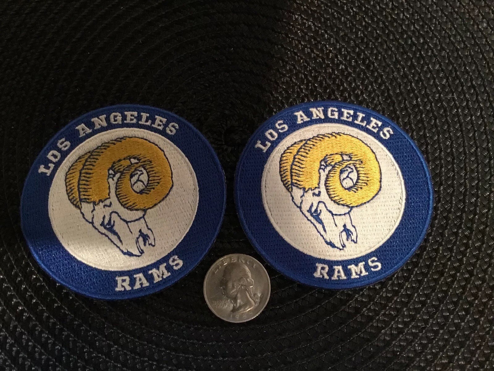 (2) Los Angeles RAMS EMBROIDERED-IRON ON VINTAGE PATCHES PATCH LOT 3” x ...