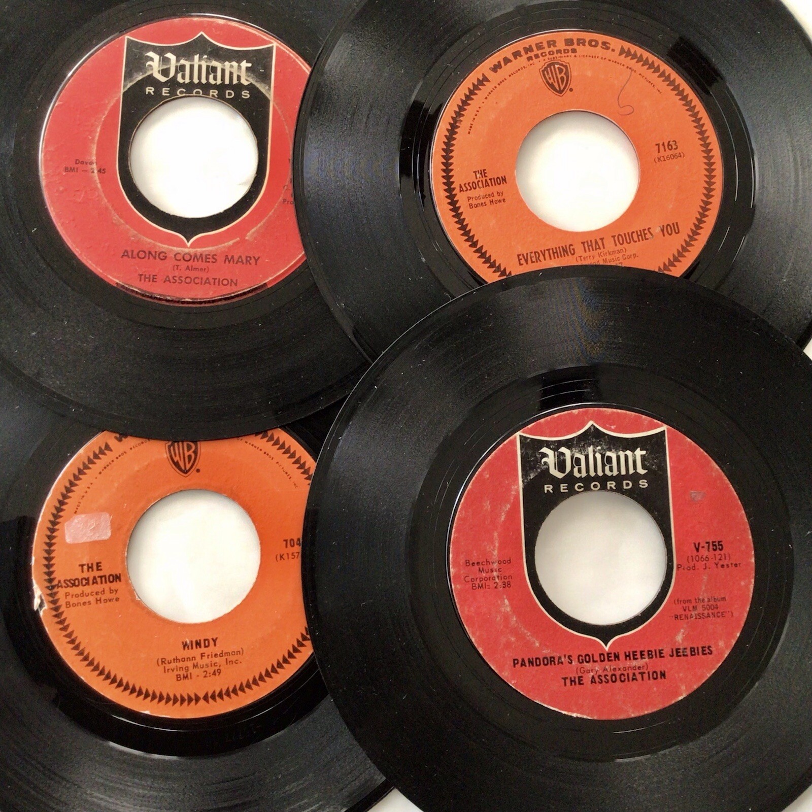 THE ASSOCIATION-Lot of 4-45rpm-with The RARE-Pandora’s Golden Heebie ...
