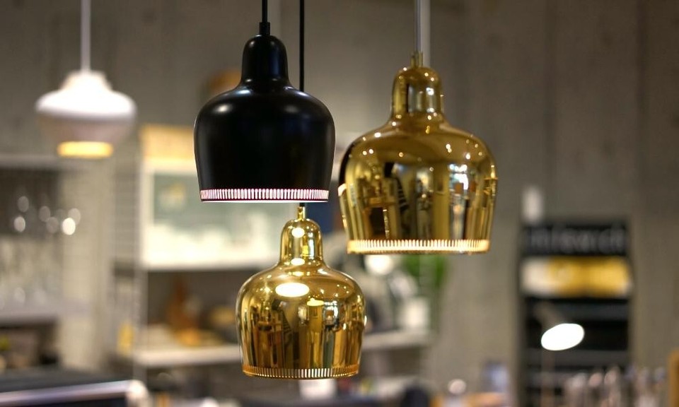 Pendant Lamp Light Artek A330S Goldenbell Savoy LED 40W Alvar Aalto ...