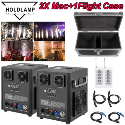 2X 700W Cold Spark Machine Firework Machine w/ Case DMX Wireless Remote ...