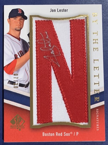 Jon LESTER 2009 SP Authentic By the Letter “N” Patch AUTO Autograph # ...