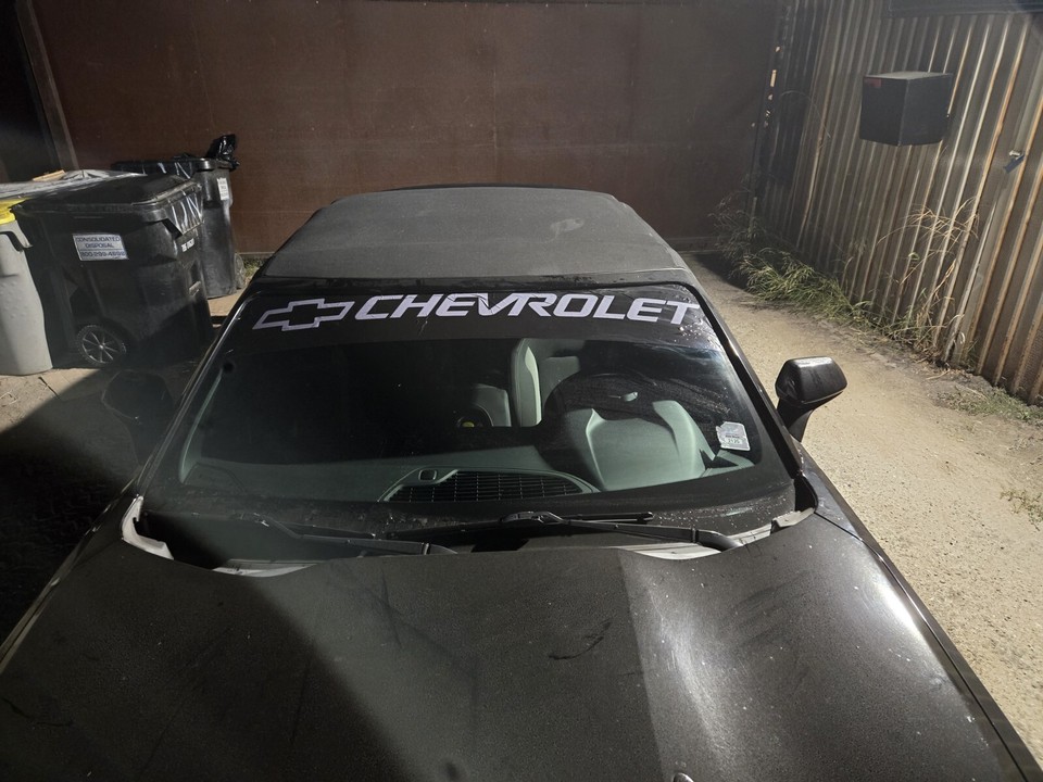 Chevrolet Windshield Tailgate Sticker Decal 60x9 Red Lettering Blk ...