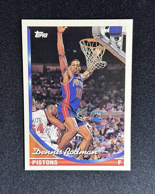 1993-94 Topps Dennis Rodman #77 Basketball Card Detroit Pistons HOF | eBay