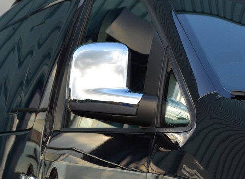 Chrome Wing Mirror Trim Covers Set To Fit LHD Volkswagen T5 Transporter ...