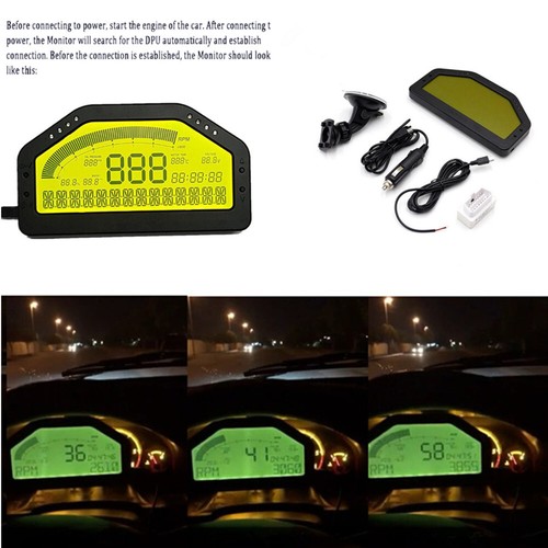 Multifunctional Dash Race Display OBD2 Bluetooth LCD Screen Digital ...