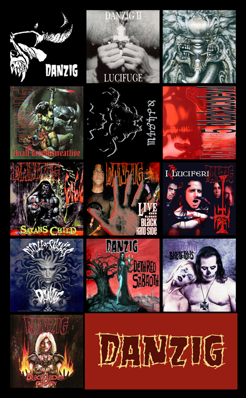 DANZIG album cover discography magnet (3.5" X 4.5") misfits black laden ...