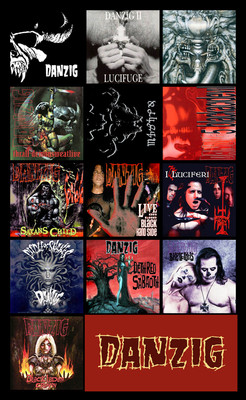 DANZIG album cover discography magnet (3.5" X 4.5") misfits black laden ...