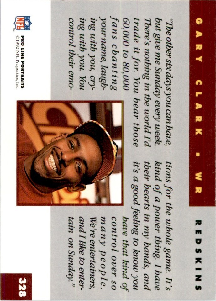 1992 Pro Line Gary Clark Football Cards #328 | eBay