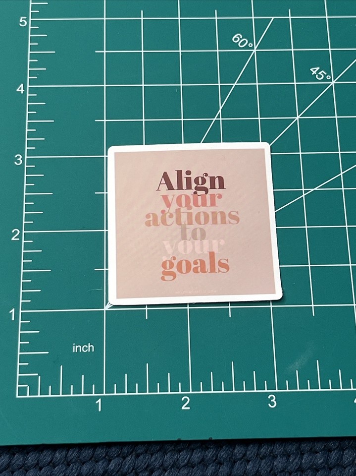 Align Your Actions To Your Goals Sticker - Boho Decal Hydroflask Laptop ...