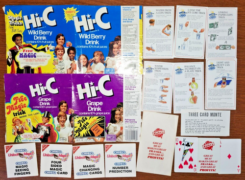 Magic Ad Premiums Collection 13 tricks from Hi-C, Kahn's, Oreo, Intl ...