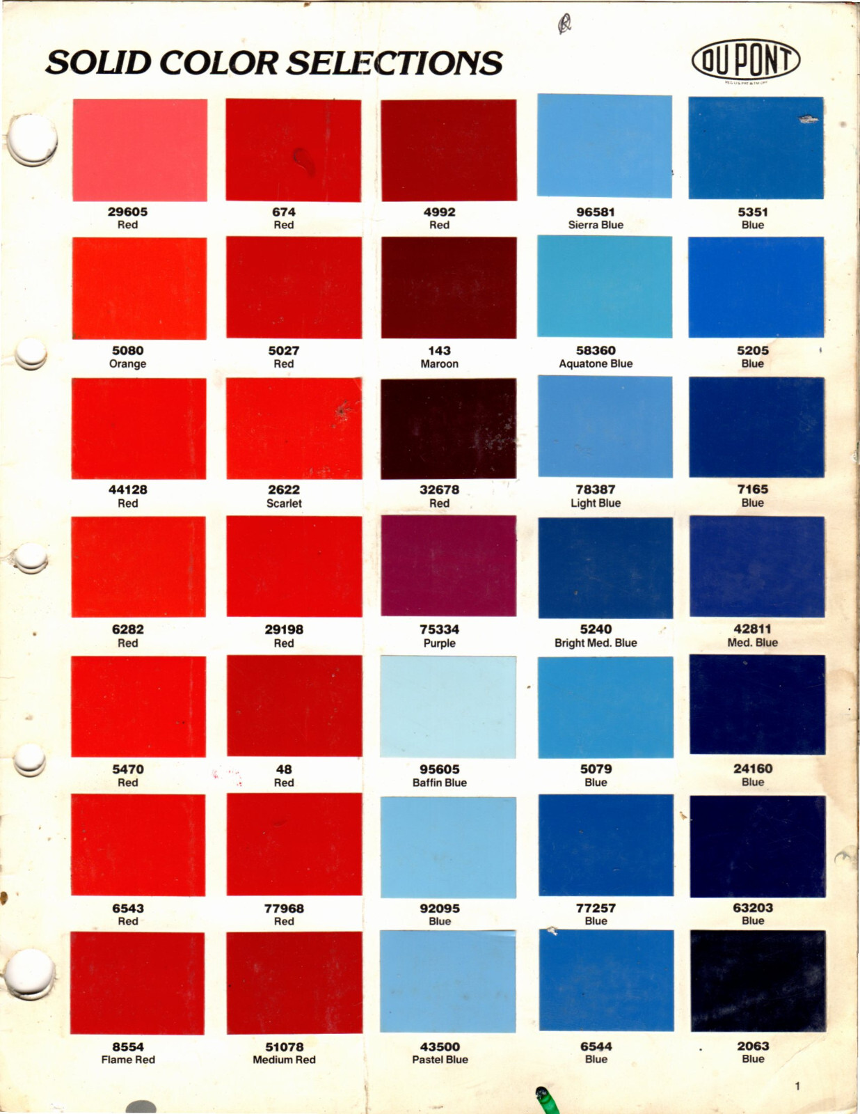 DuPont Imron Lucite Dulux Centari Metallic & Solid Paint Chips Manual ...