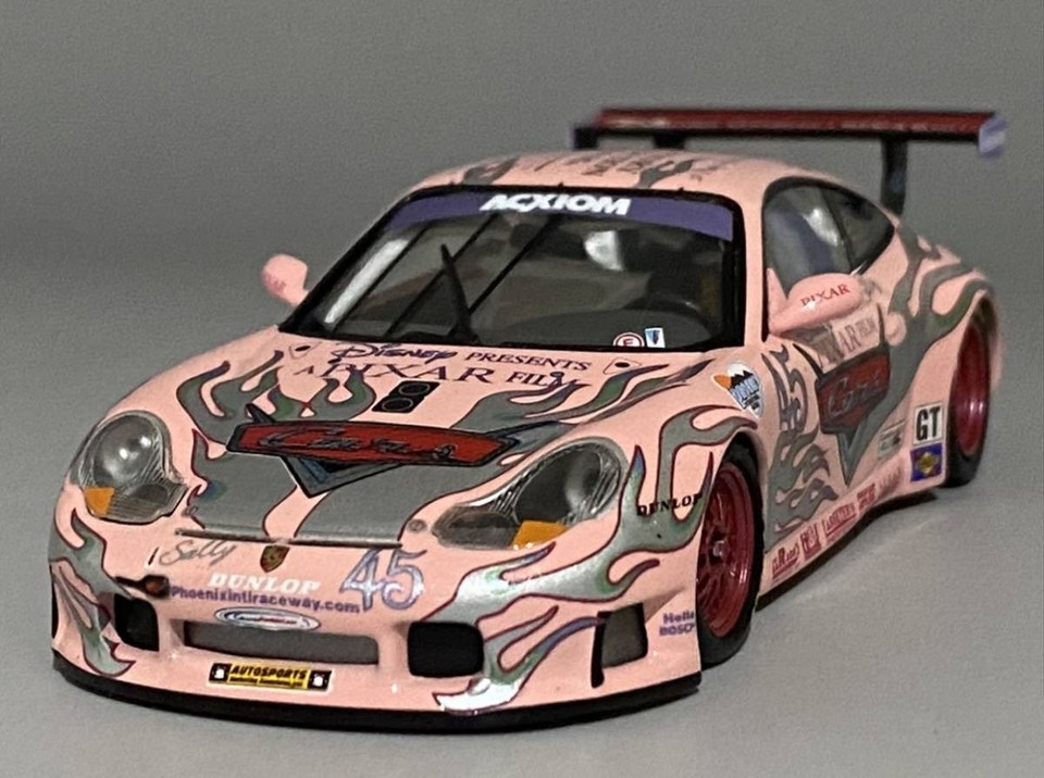 Minichamps 1/43 Porsche 911 GT3 RS ‘Pink Sally’ Disney Pixar Cars Black ...