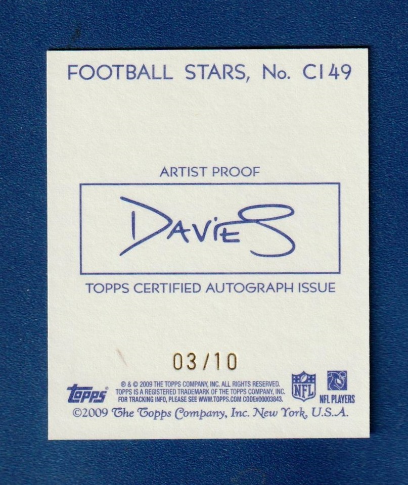 LOUIS MURPHY 2009 National Chicle RC /10 Mini Artist Proof 149 Jason ...