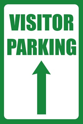 VISITOR PARKING SIGN ( STRAIGHT ARROW ) - VARIOUS BOARD SIGNAGE OPTIONS ...