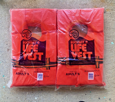 2 NEW Kent Adult Life Vest Near Shore Buoyant Jacket Type II PFD ~ FREE ...