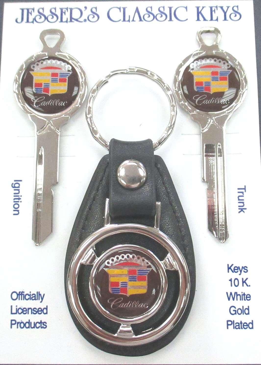 Brown Cadillac Crest Classic White Gold Deluxe A/B Keys Set 1983 1984 ...