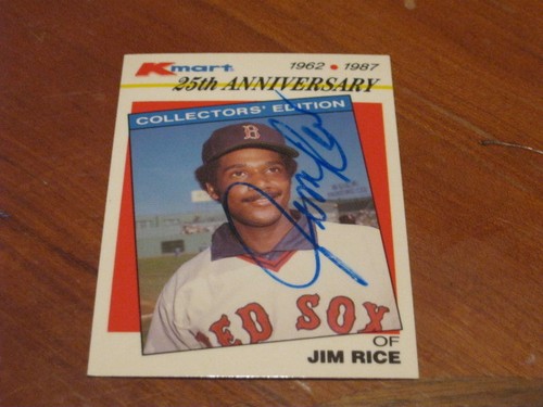 JIm Rice Autographed Baseball Card JSA Auc Cert 2 | eBay