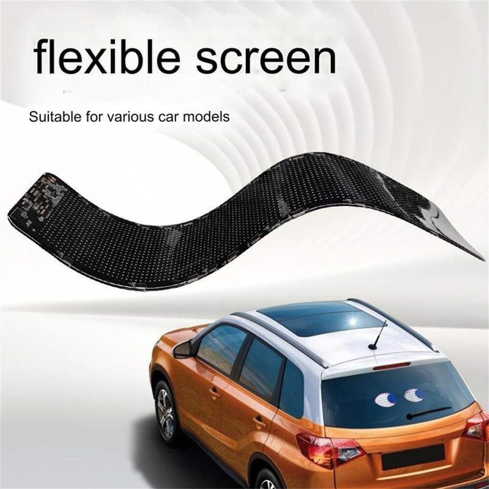 1/2PCS for Window Colorful Devil's Eye LED Soft Screen Strip for Car ...