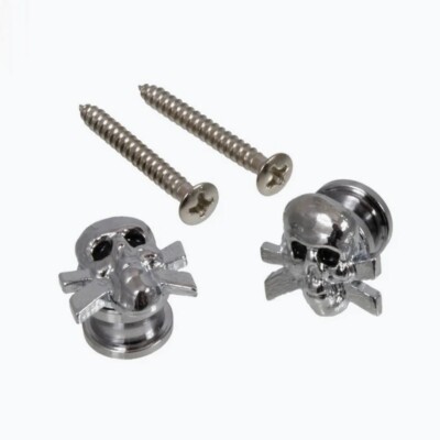 NEW - Grover Skull Strap Lock Buttons - CHROME | eBay